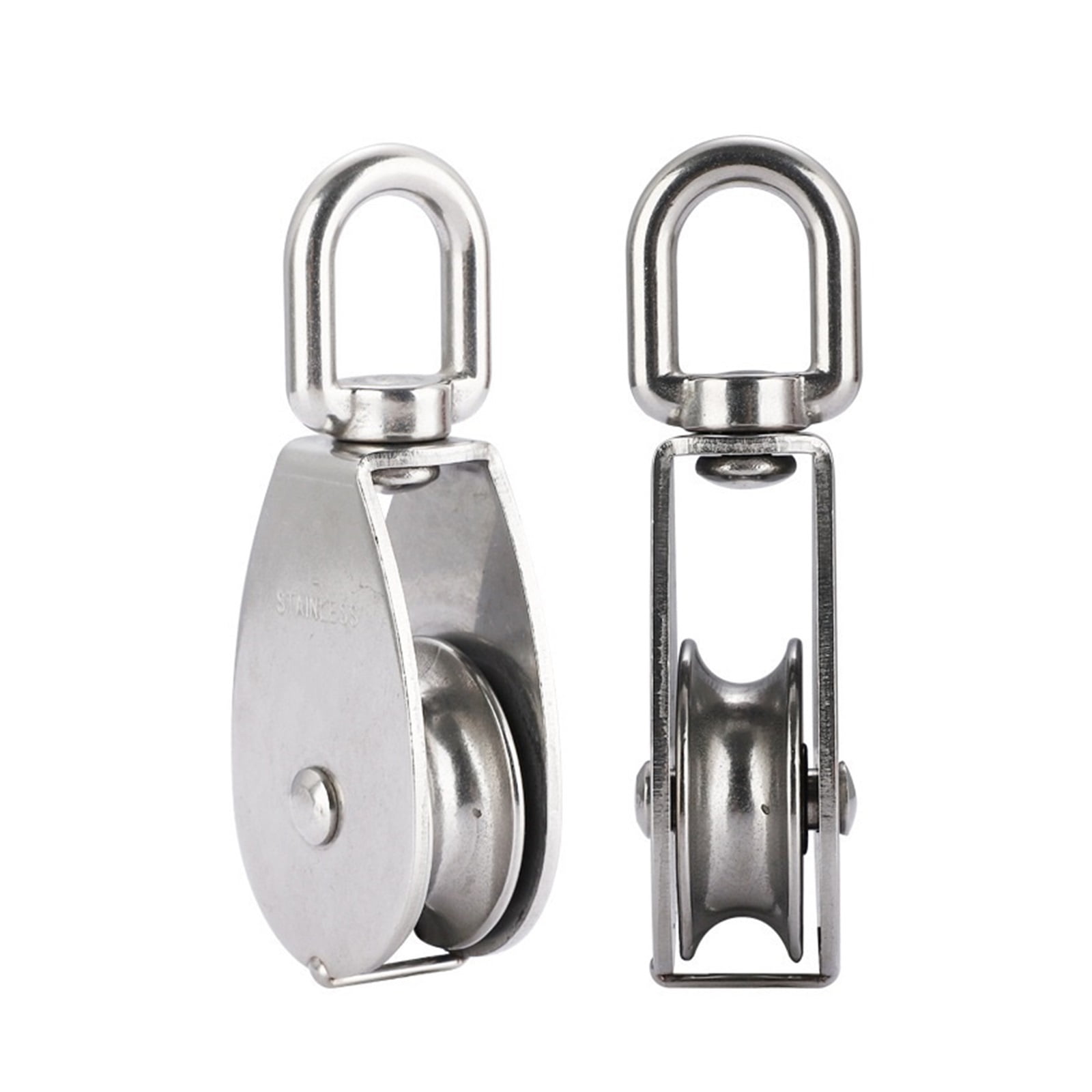 2pcs Single Pulley Block, 304 Stainless Steel Wire Rope Hanging Wire ...