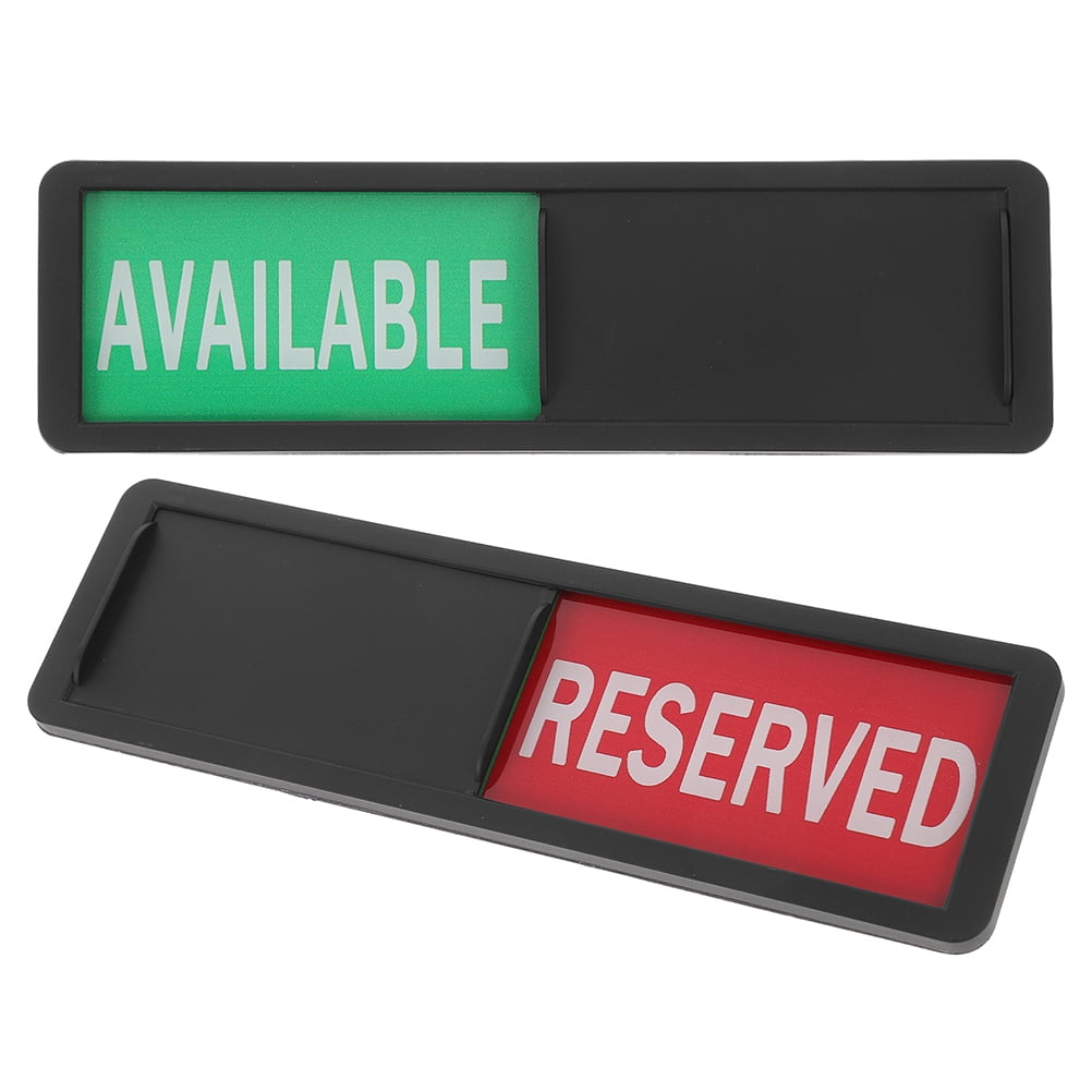 2pcs Sliding Door Sign for Office Available Reserved Door Sign Office ...