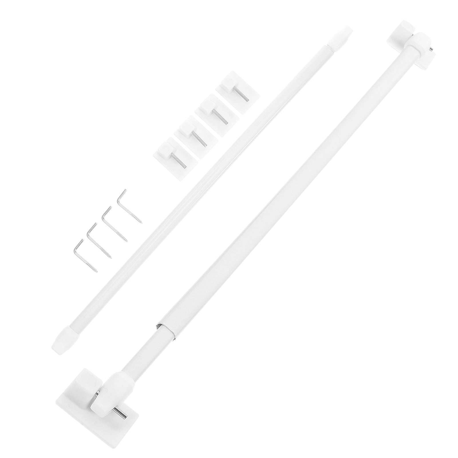2pcs Small Curtain Rod Extendable Curtain Rod Adjustable Plastic ...