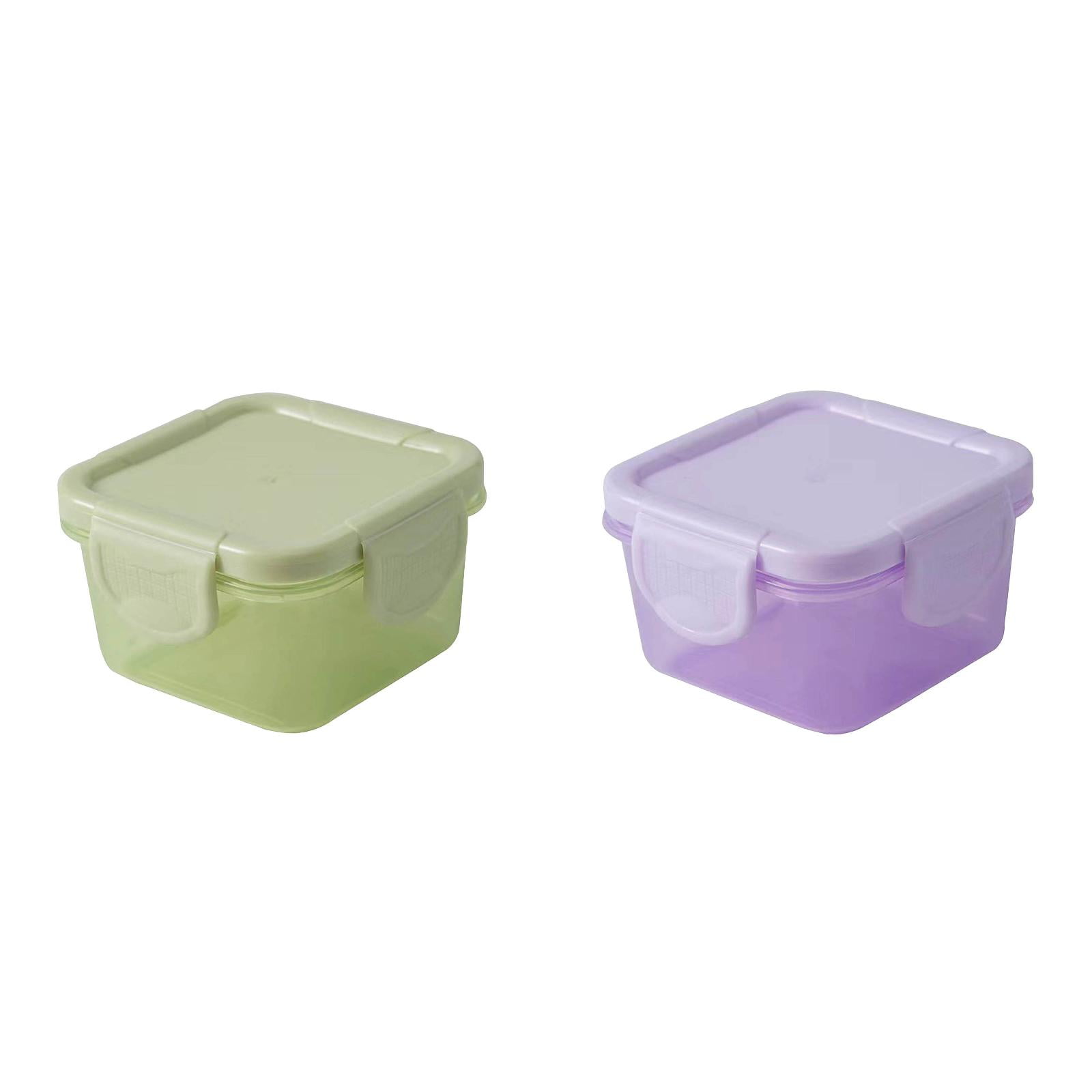 2pcs Small Food Storage Containers with Lids, Reusable Meal Prep ...