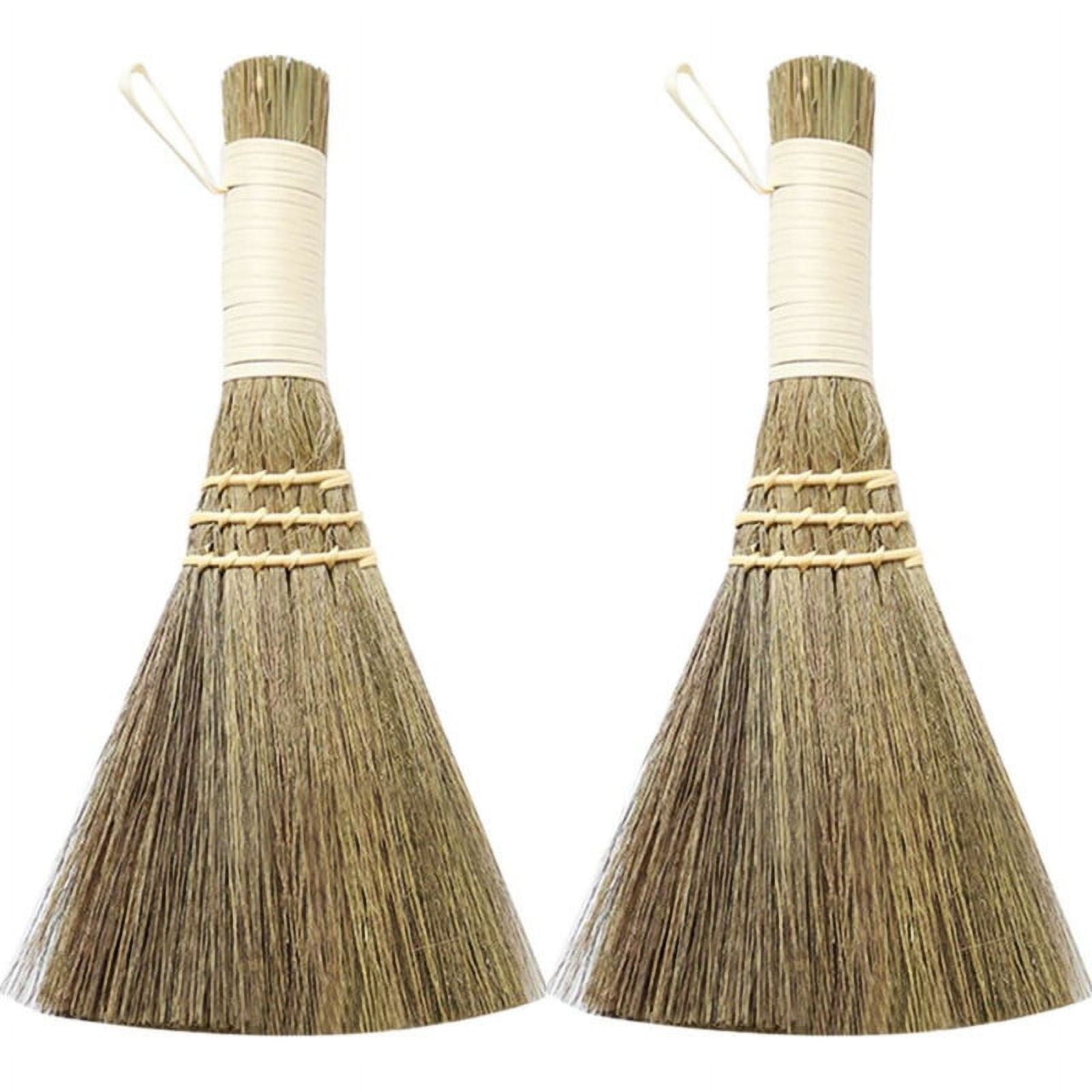 2pcs Small Natural Whisk Broom Sweeping Hand Handle Broom Asian Thai ...