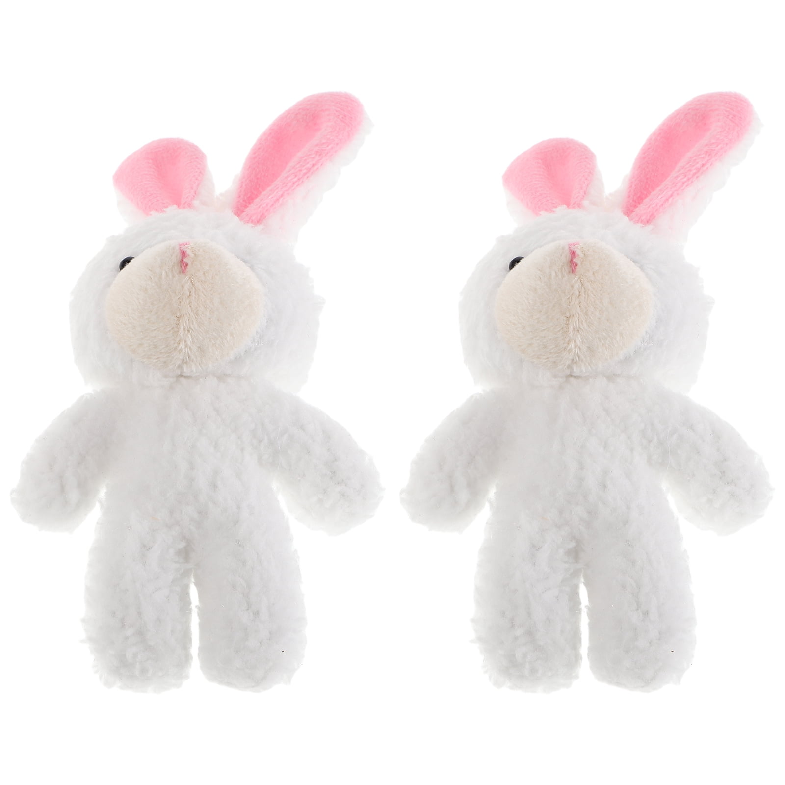 2pcs Small Plush Bunny Toys Realistic Mini Stuffed Rabbits Plush Bunny ...