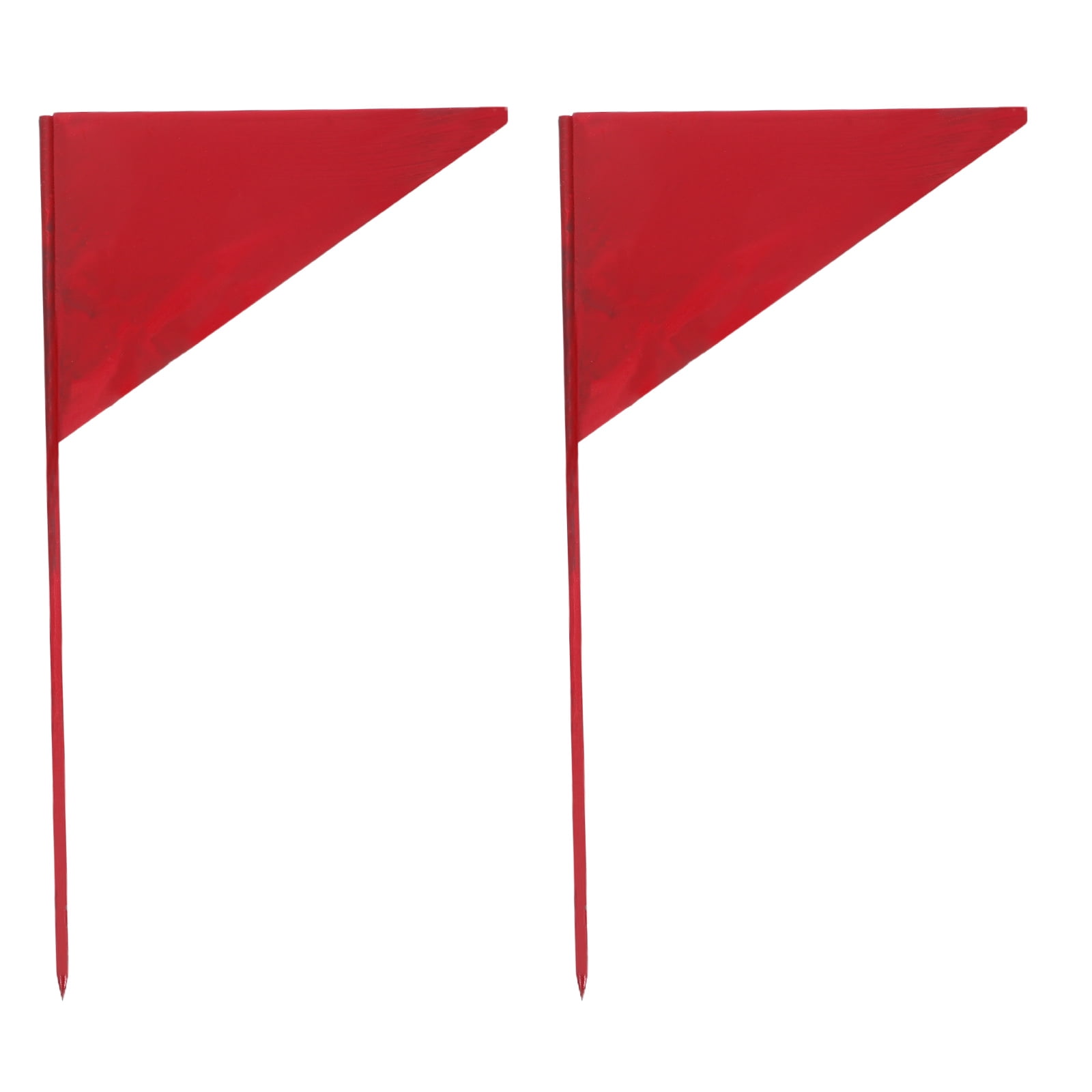 2pcs Small Sports Flags With Iron Stick Triangle Design Red Marking ...