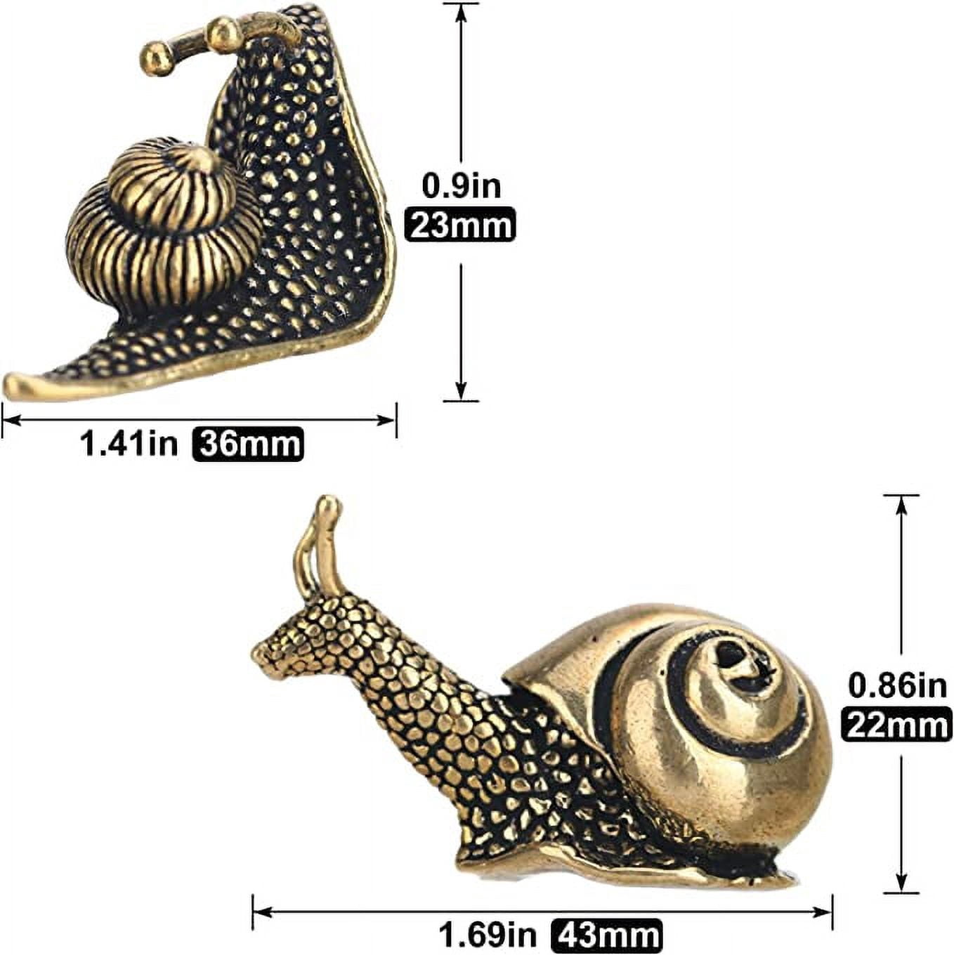 2pcs Snail decor Outdoor pond Garden snail figurine Brass Snail With ...
