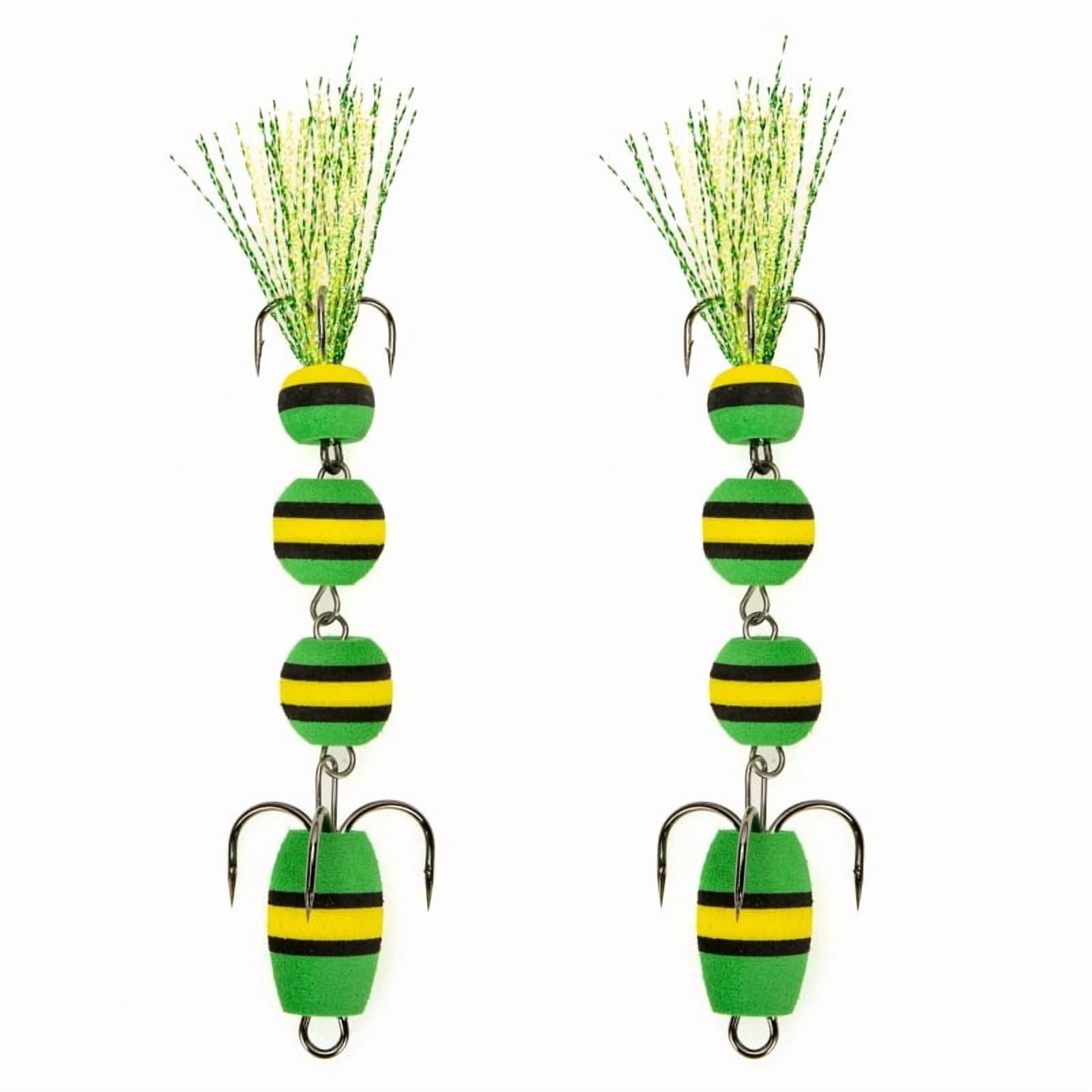2pcs Soft Fishing Baits Highly Density Foam Swim Baits with 2 Hook ...