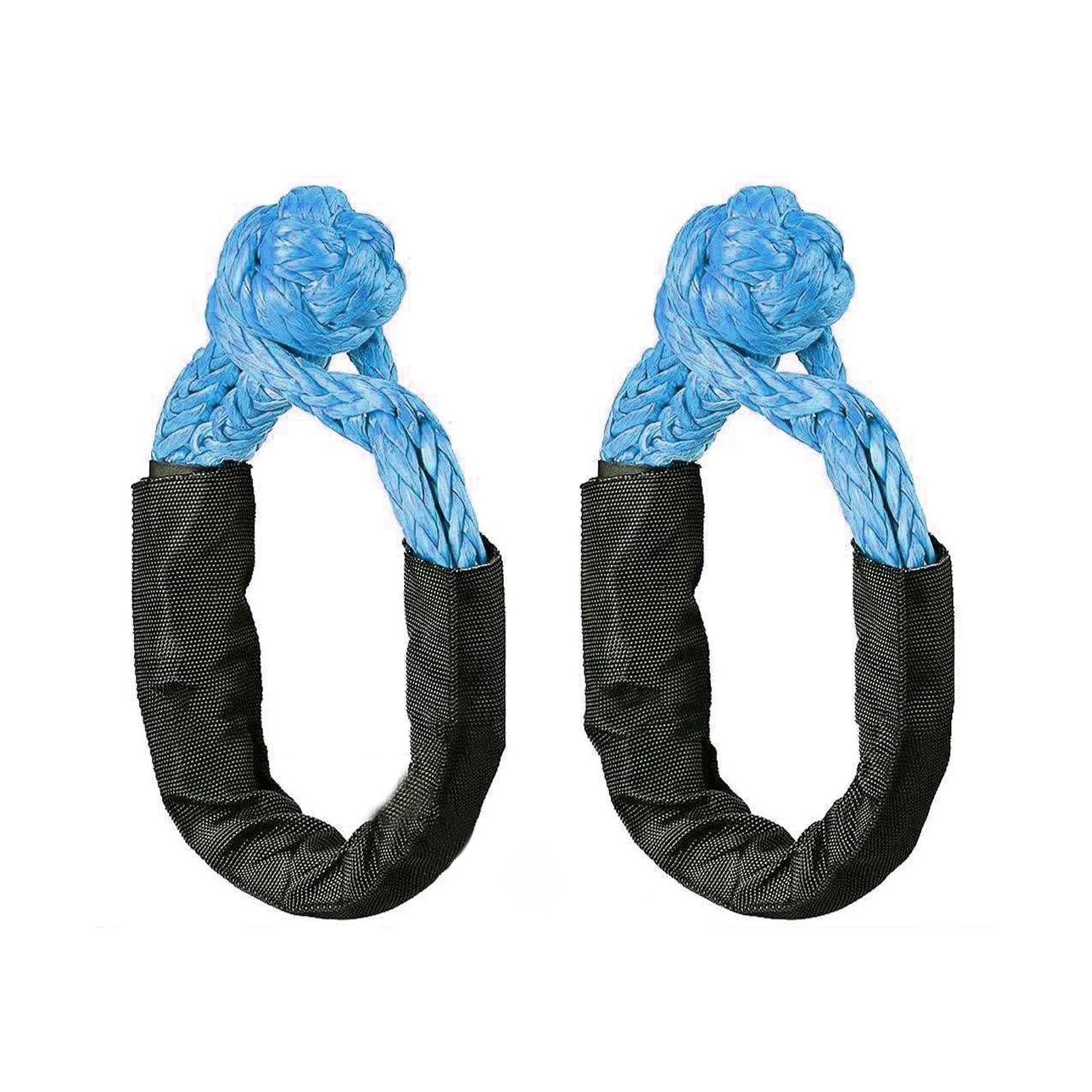 2pcs Soft Shackle Rope Synthetic Off Road Towing ATV Winch Recovery ...