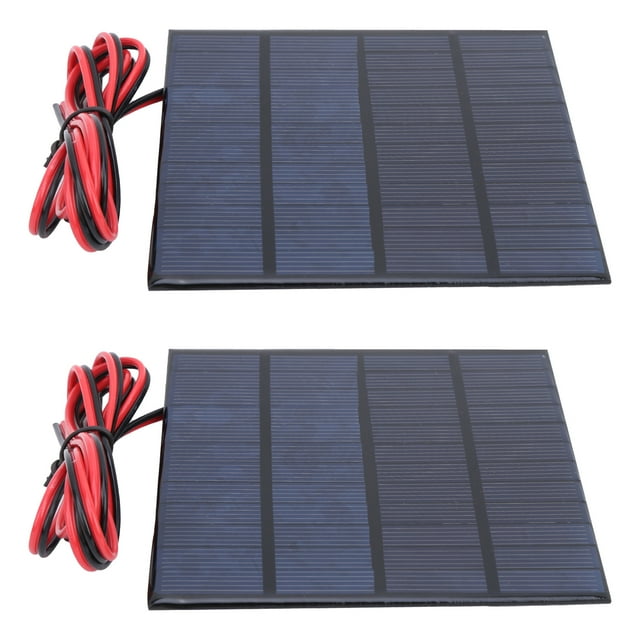 2pcs DC 12V 150mA Solar Panels, Portable Solar Battery Module with 1m ...