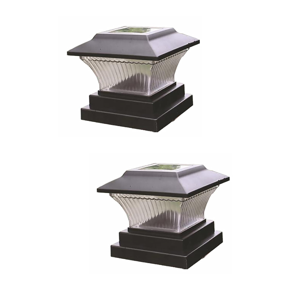 2pcs Solar Powered Post Lights Led Light Column Light Outdoor Lamp ...