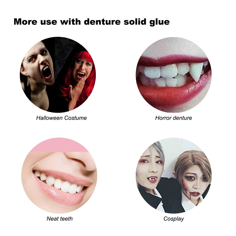 2pcs Solid Dental Glue Dance Film Makeup Denture Modification Temporary Fillings Denture Glue ...
