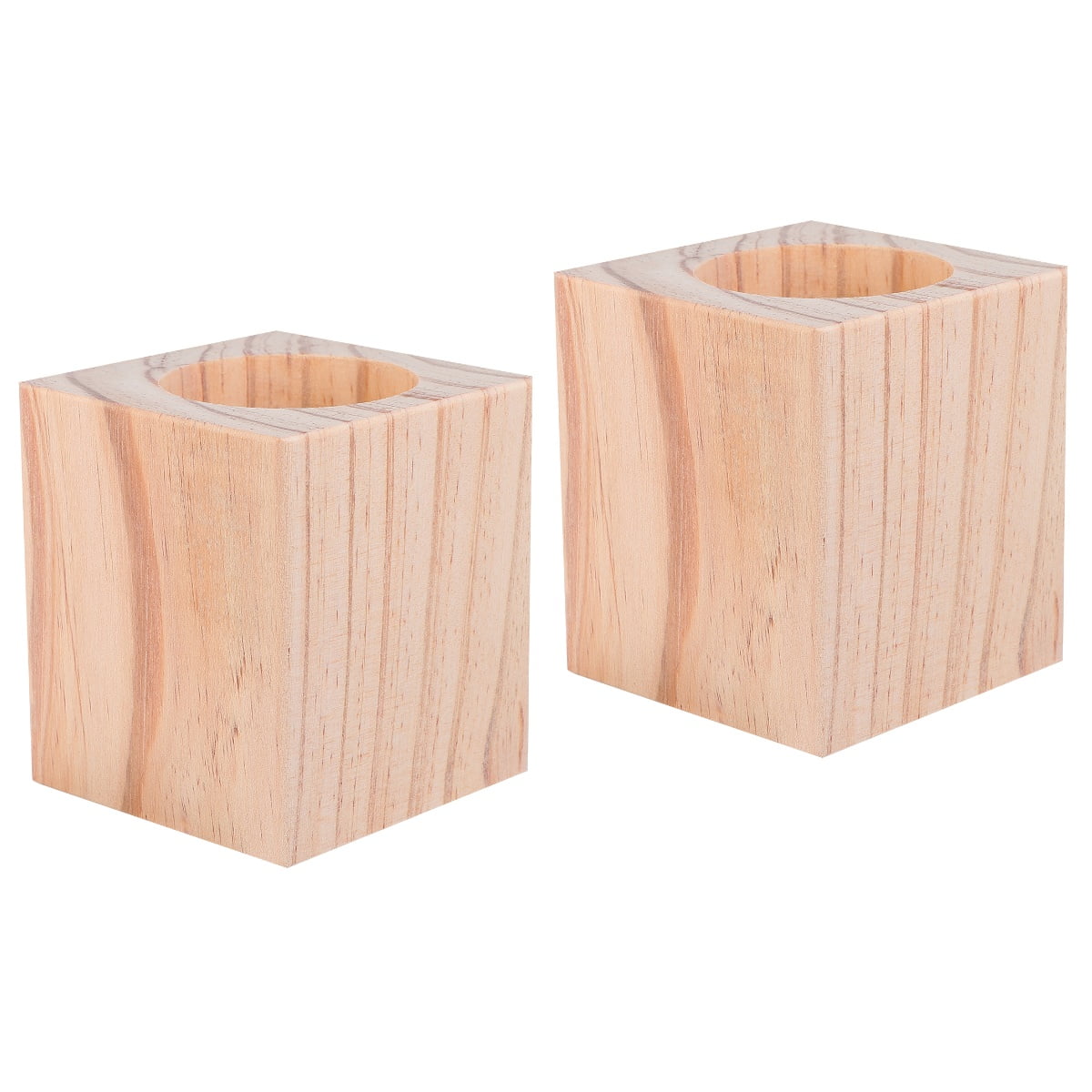 2pcs Solid Wood Round Table Lifts Furniture Leg Riser Lifters (Increase ...