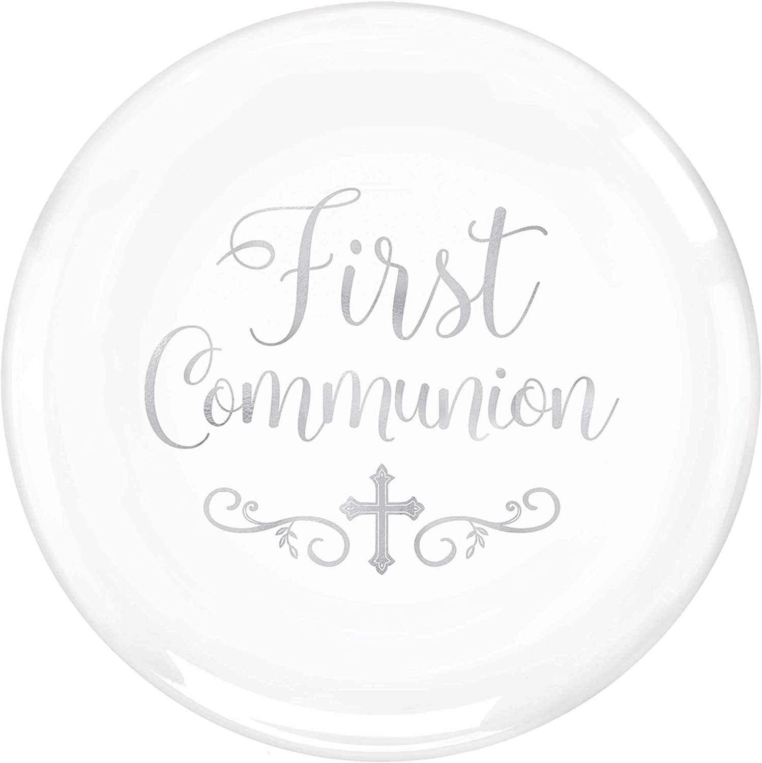 2pcs Sophisticated First Communion Round Coupe Platter, 14" - 1 Count ...