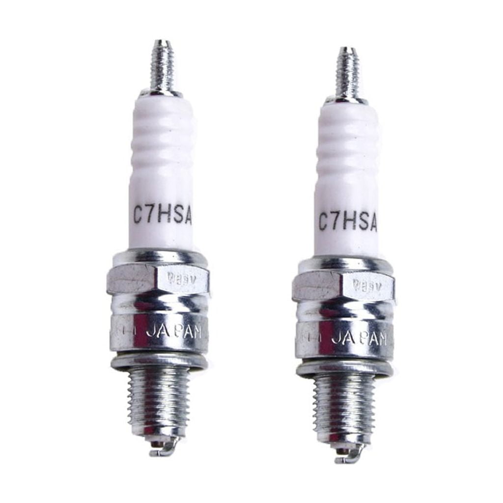 2pcs Spark plugs C7HSA Candle Spare Parts For Motorcycle moto GY6 50cc ...