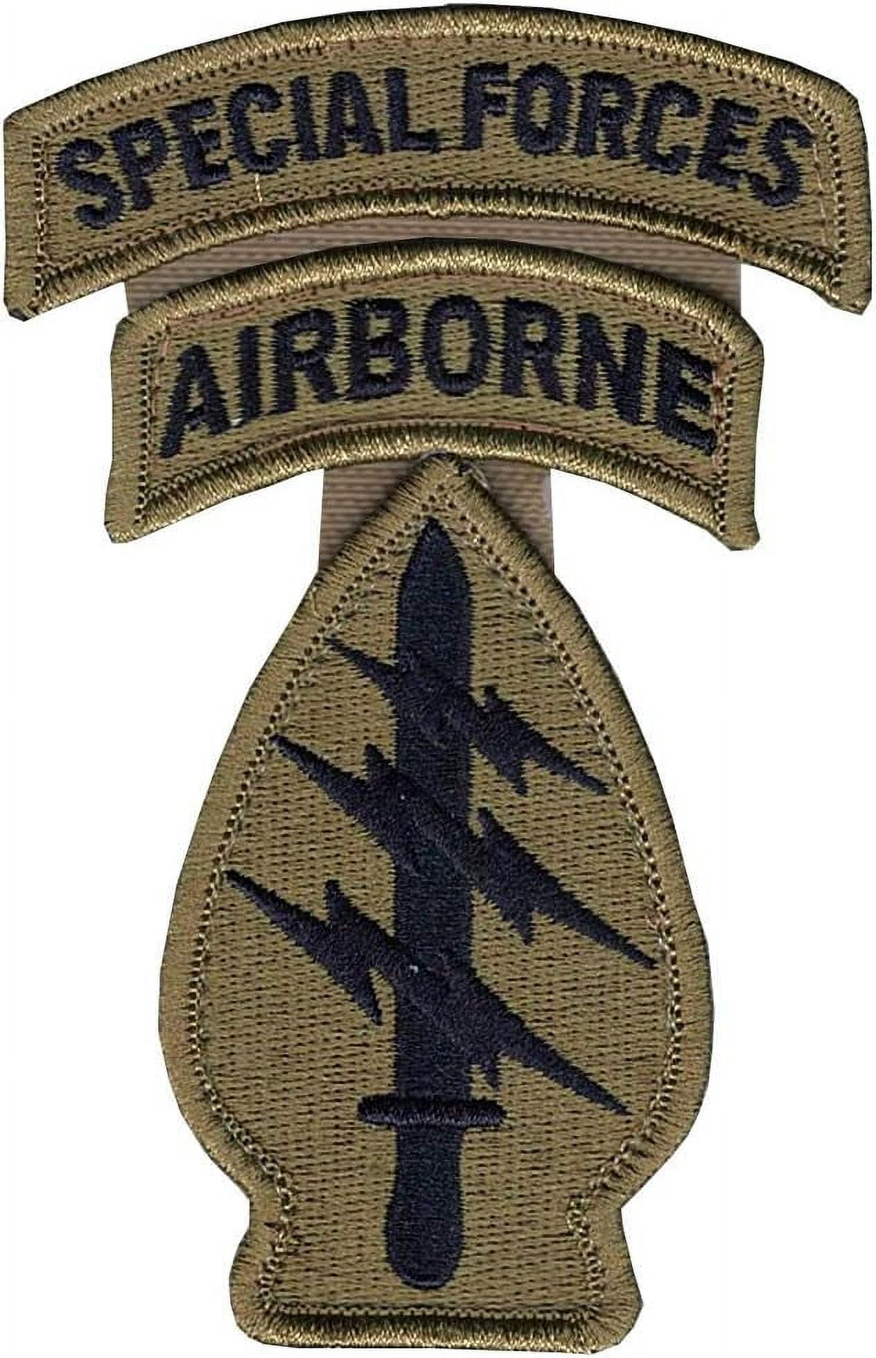 2pcs Special Forces OCP Patch with Abn, SF Tab & Hook Fastener (with space) (EACH) - Walmart.com
