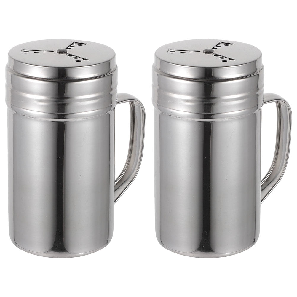 2pcs Spice Condiment Shaker Stainless Steel Pepper Bottle Salt Shaking ...