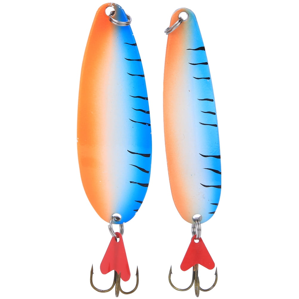 2pcs Spoon-Type Artificial Lure Reusable Sequins Hard Bait Fishing ...