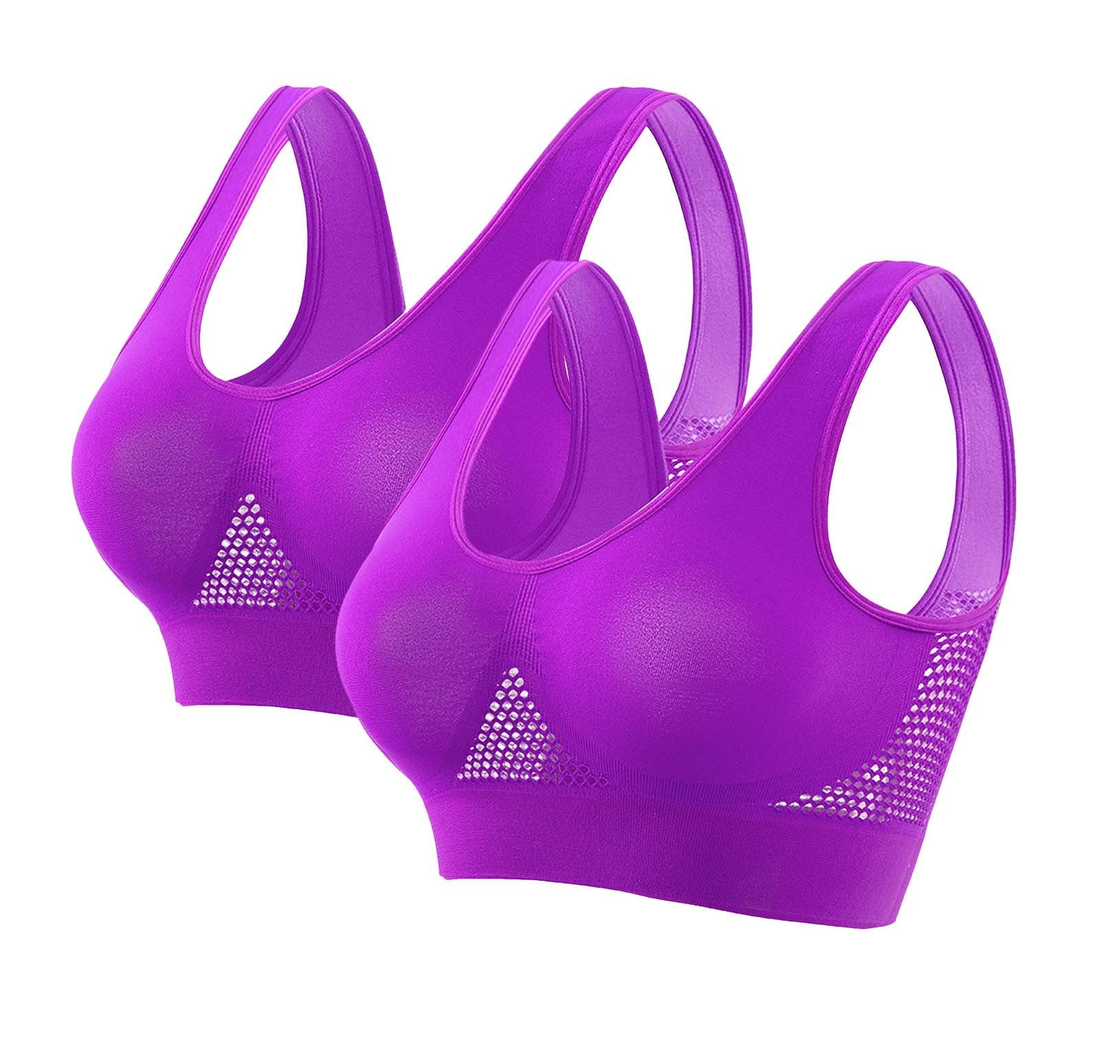 2pcs Sports Bras Breathable Anti-Sagging Breasts Bra, Push up Bra for ...