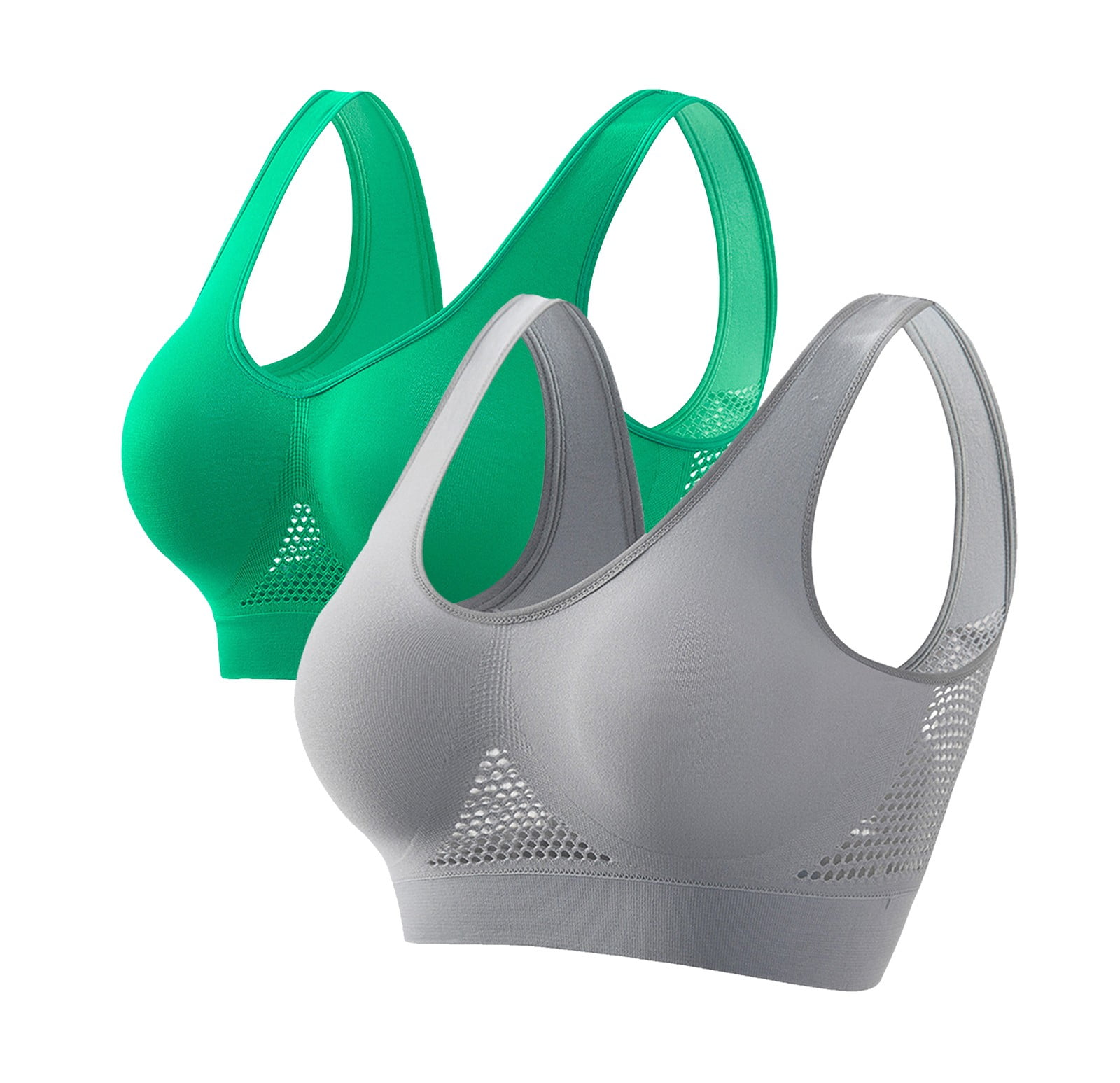 2pcs Sports Bras Breathable Anti-Sagging Breasts Bra, Push up Bra for ...