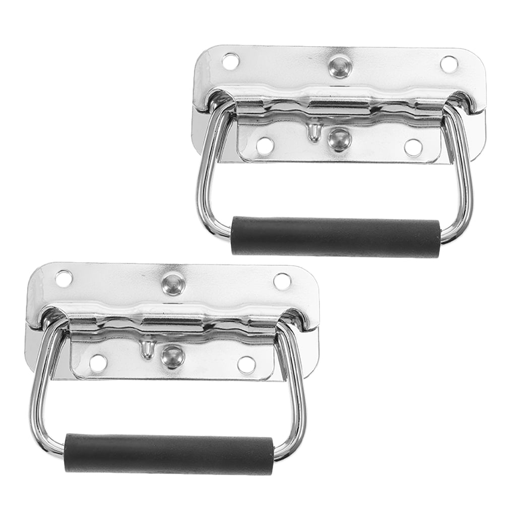 2pcs Spring-Loaded Folding Handles Stainless Steel Folding Pull Handles ...