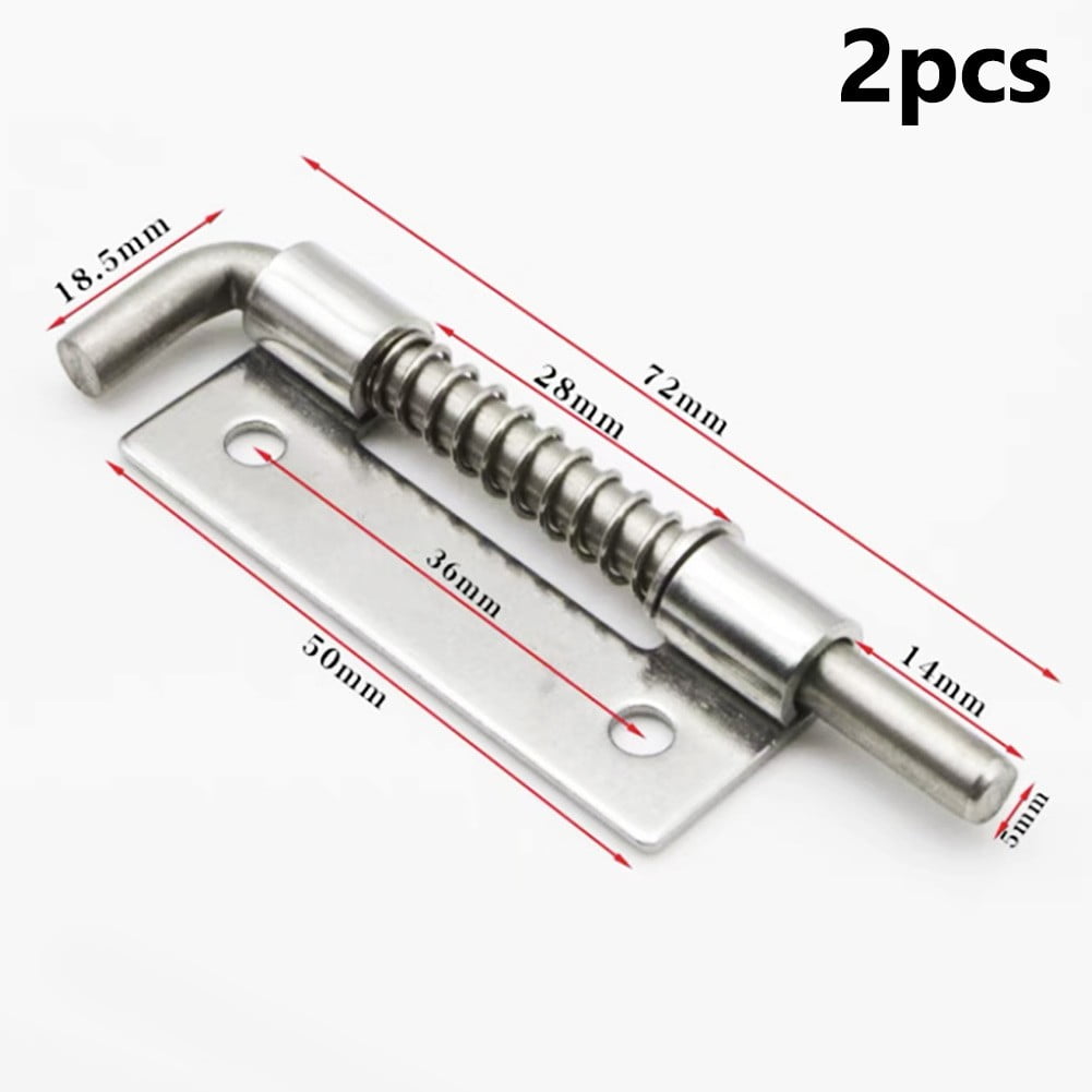 2Pcs Spring Loaded Latches Security Barrel Bolt Latch Tone Door Cabinet ...