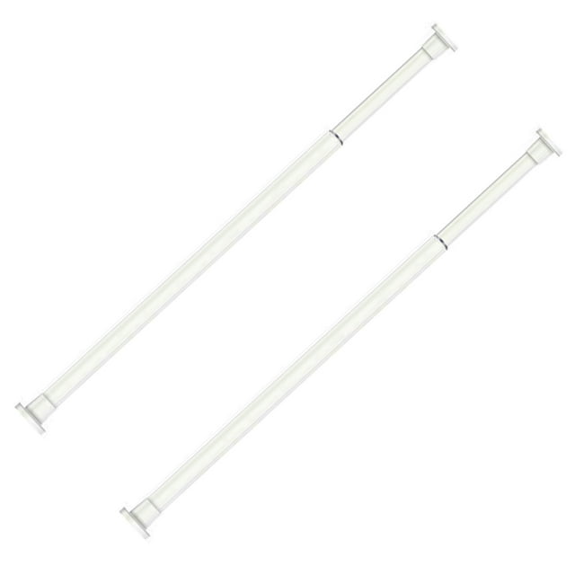 2pcs Spring Tension Curtain Rod, 27 to 47inch (White), Adjustable Small ...