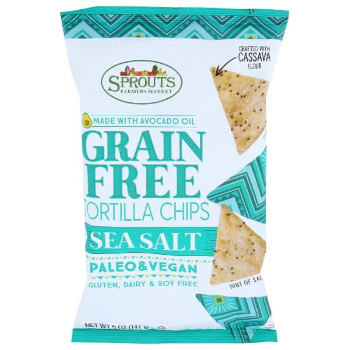 2pcs Sprouts Grain Sea Salt Tortillas Chips- 5 oz (142g) | Gluten-, No ...