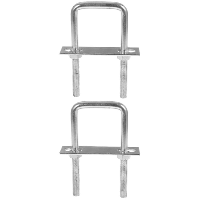 Eease 2pcs Square U Bolt Galvanized Steel U Shape Bolt Hardware For ...