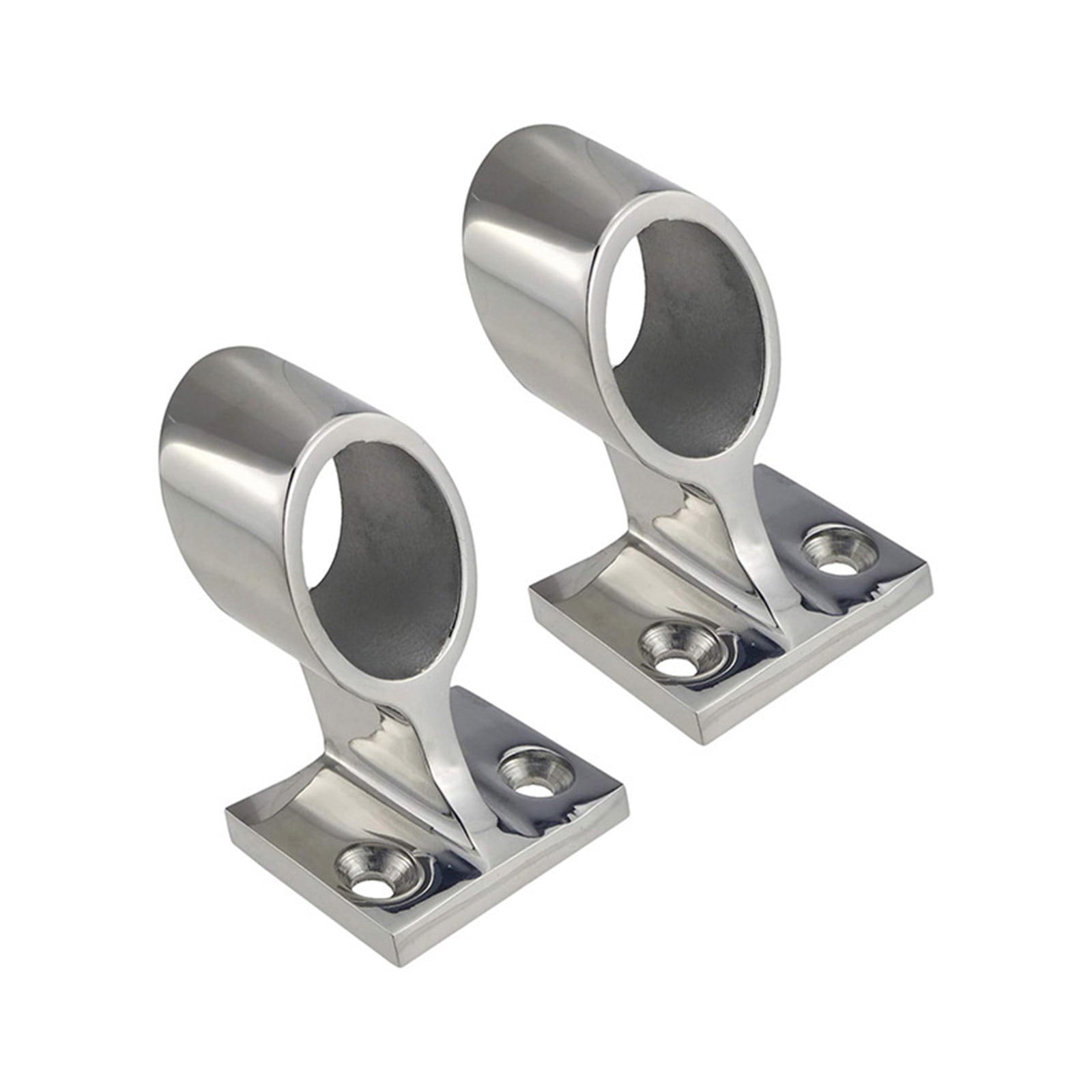 2pcs Stainless Steel 22mm Bracket Stanchion End/Center/Front Handrail ...