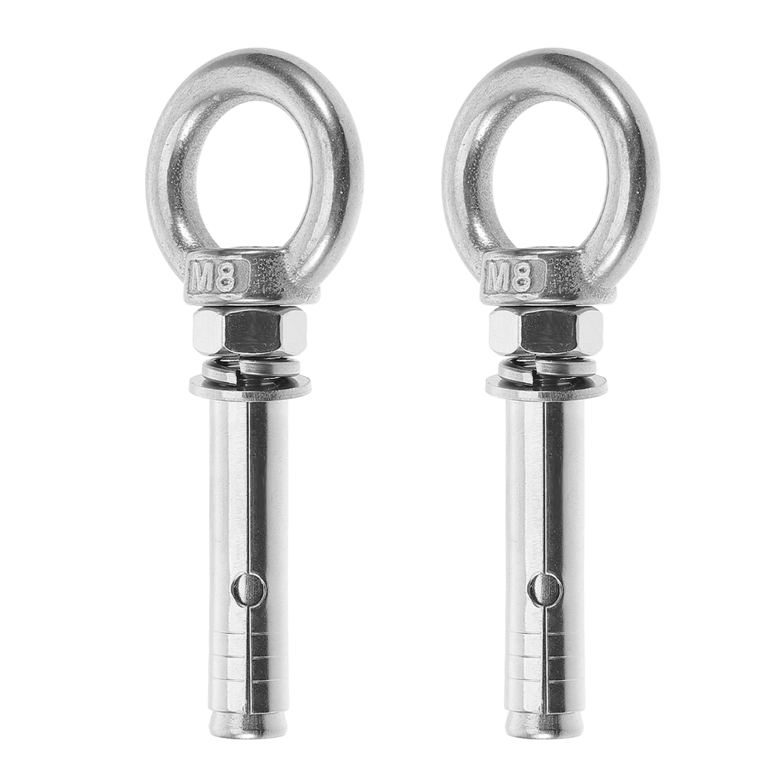 2pcs Stainless Steel Bolt Eye Bolt Heavy Duty Fixing Hanger Swing Hammock Eye Bolt (M8 ...
