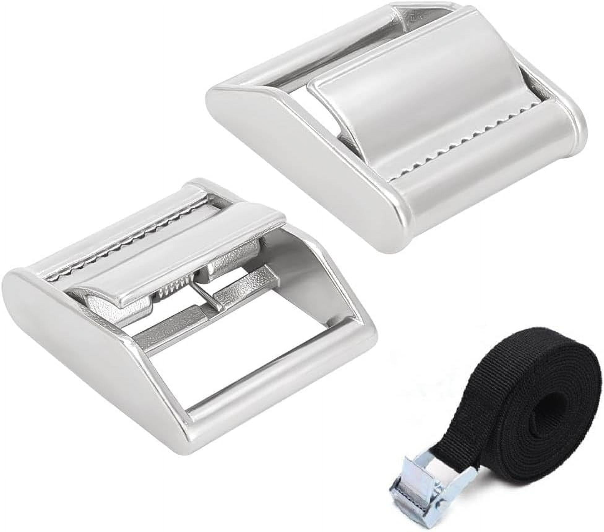 2pcs Stainless Steel Cam Lock Lever Buckles for Belt Adjustable Side ...