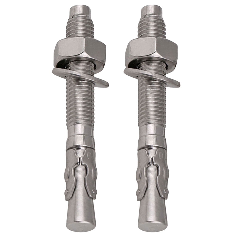 2pcs Stainless Steel Expansion Screws Wedge Anchors Concrete Anchors ...
