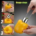 2pcs Stainless Steel Fruit Corer, Red Pepper Seed Remover, Vegetable ...