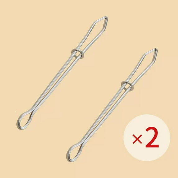 2pcs Stainless Steel Garment Clips Sewing DIY Tools Elastic Band Tape ...