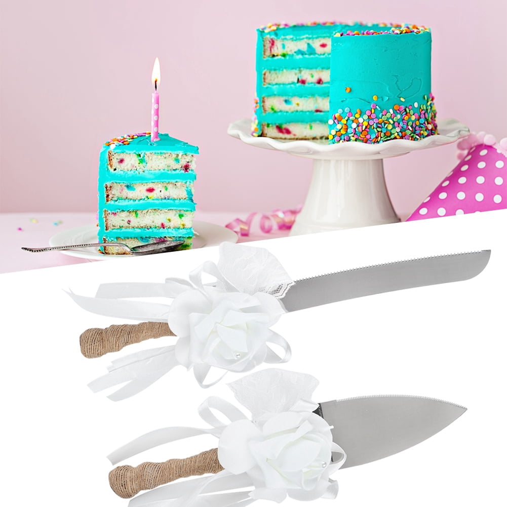 2pcs Stainless Steel Lace Flower Trim Wedding Cake Shovel Spatula ...
