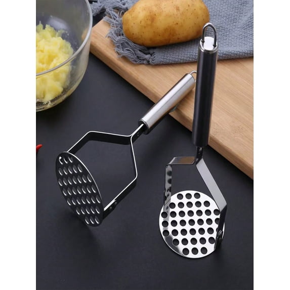 2pcs Stainless Steel Potato Masher Home Mashed Potato Ricer Kitchen ...