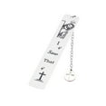 2pcs Stainless Steel Ruler Bookmark - Inspirational Text Metal ...