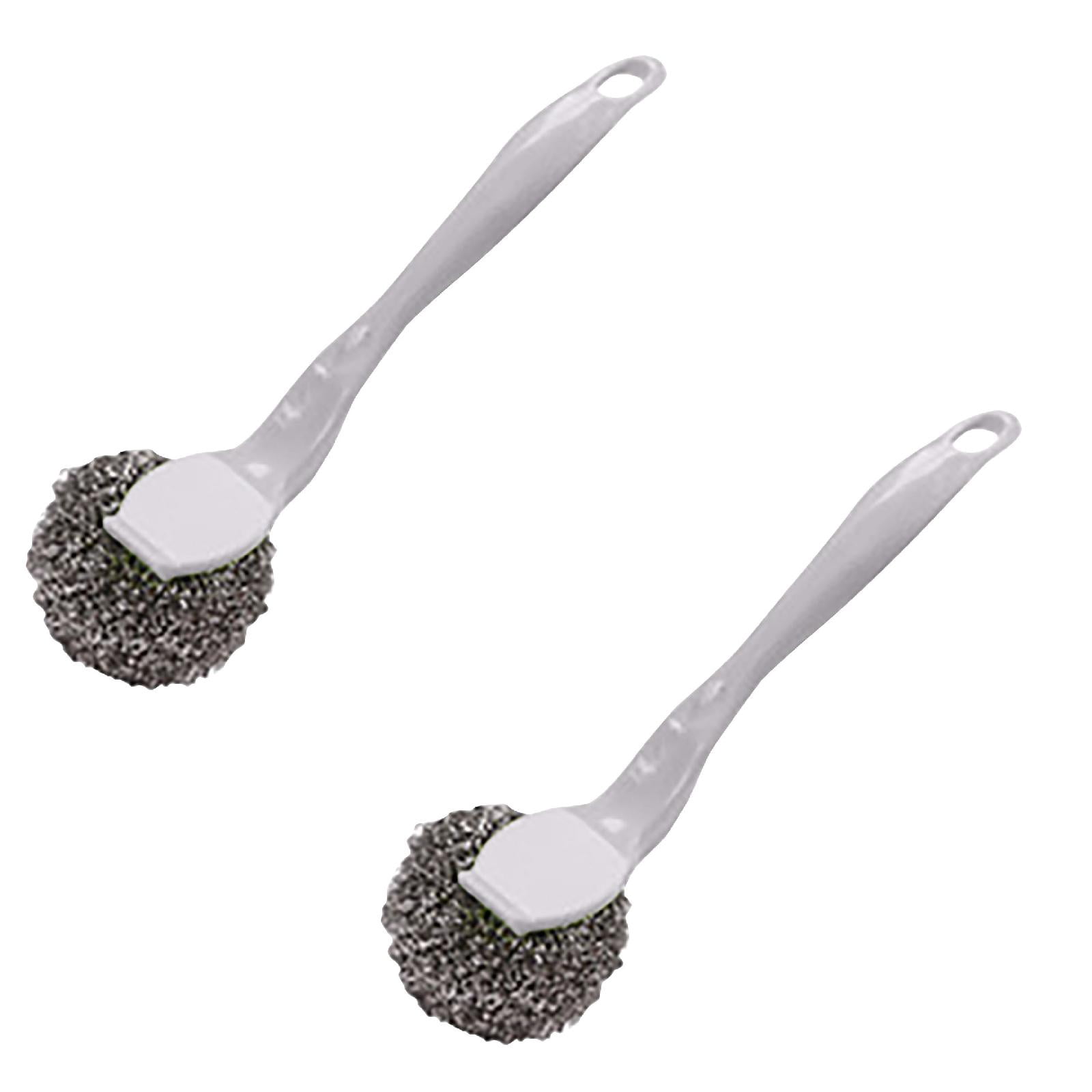 2pcs Stainless Steel Scrubber with Long Handles - Heavy Duty Pot And ...