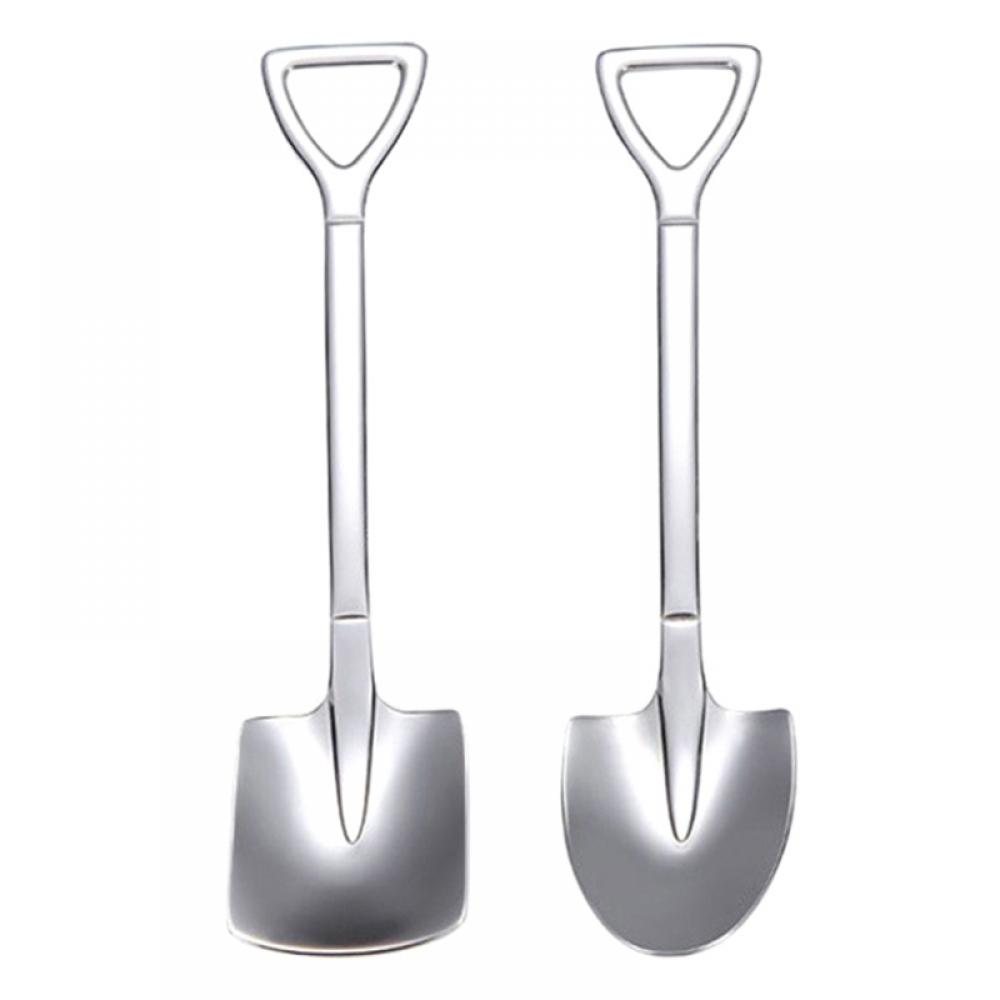 2pcs Stainless Steel Shovel Spoon Ice Cream Dessert Spoon Summer ...