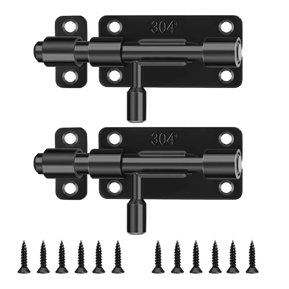 2pcs Stainless Steel Sliding Door Bolts Secure Locking Mechanism Modern ...