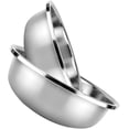 2pcs Stainless Steel Vegetable Basin Steel Bowls Flat Bottom Metal Bowl ...