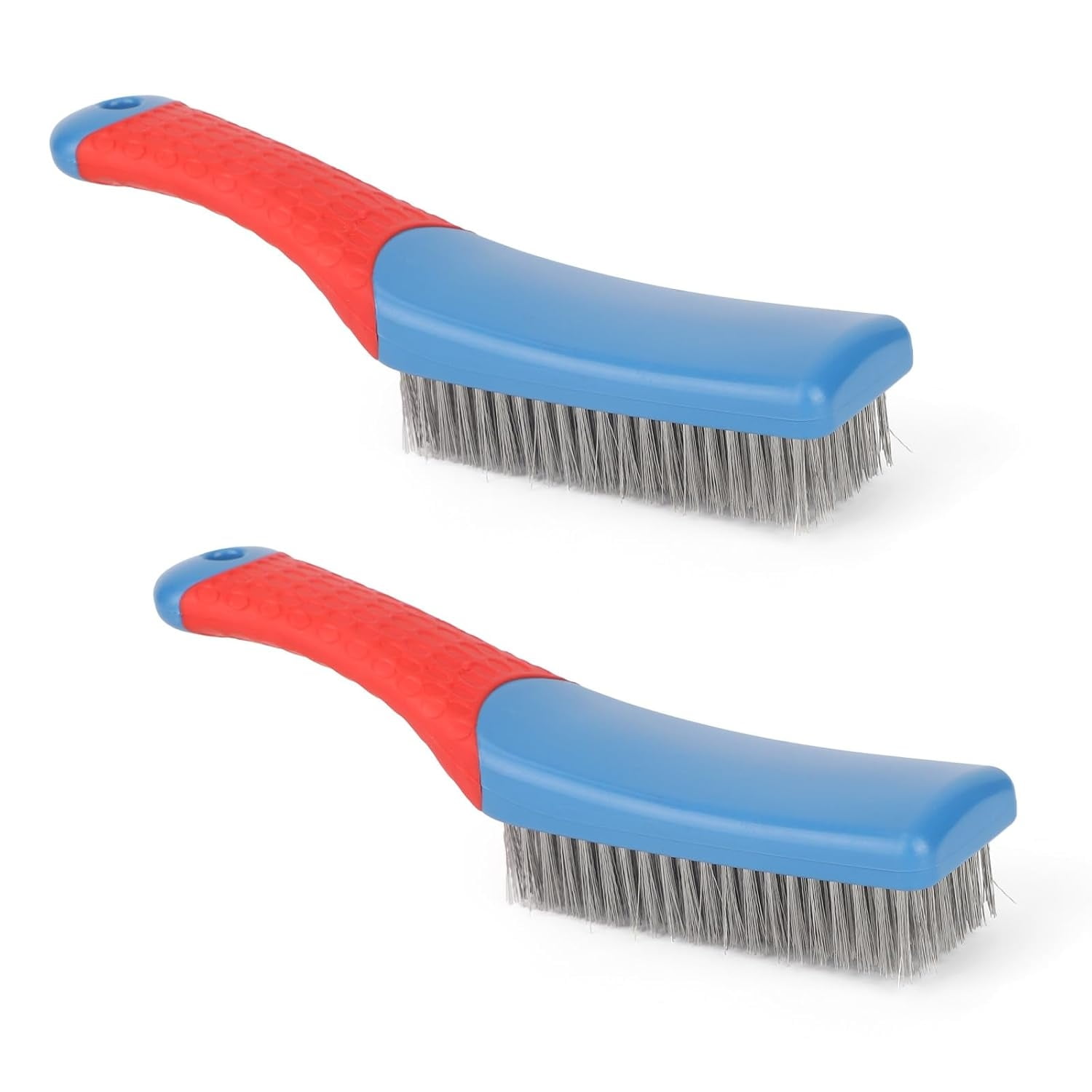 2pcs Stainless Steel Wire Brushes, Reinforced Cleaner Metal Bristle ...