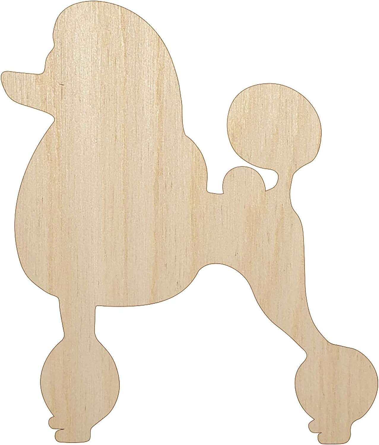 2pcs Standard Poodle Dog Solid Unfinished Wood Shape Piece Cutout for ...