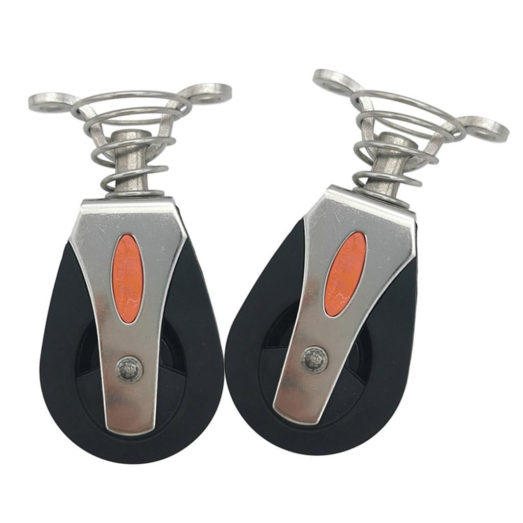 2pcs Steel Pulleys Multiple Directional Movement Fitness Boats Gear ...