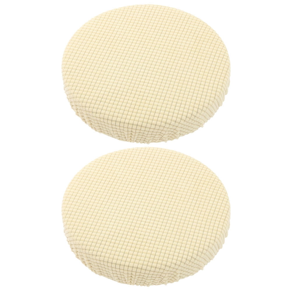 2pcs Stool Covers Fabric Round Elastic Chair Covers Stretchy Washable ...