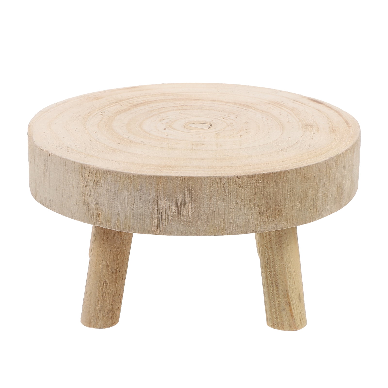 2pcs Stool-shaped Flower Pot Stand Wood Display Base Crafts Stand ...