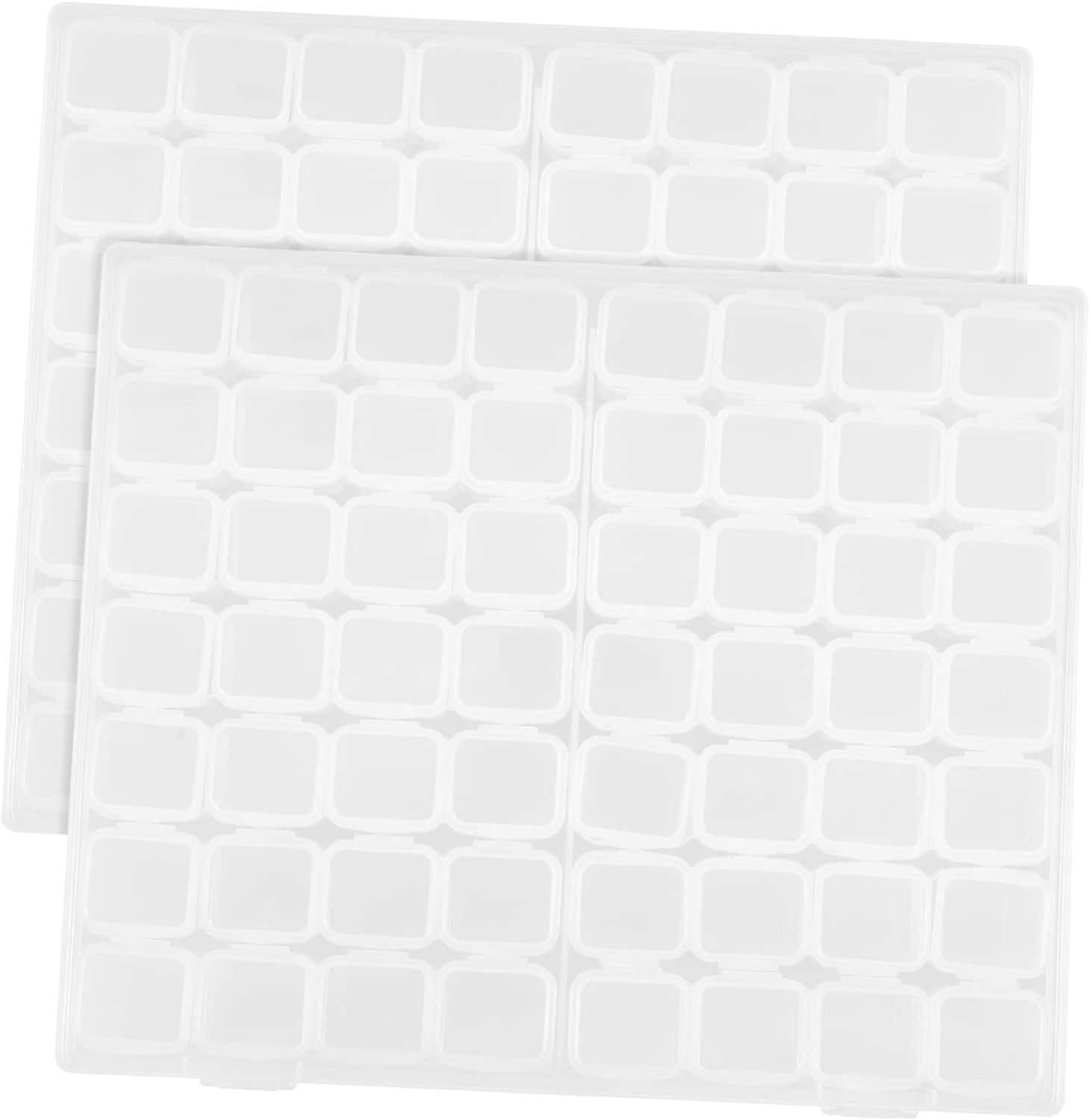 2pcs Storage Box Container with Lid Mini Knit Hats Clear Drawer ...