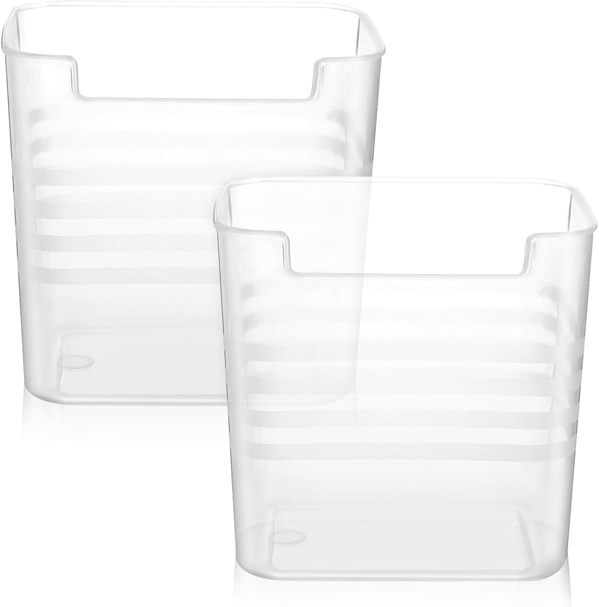 2pcs Storage Rack Fridge Door Organizer Bins Clear Storage Containers ...