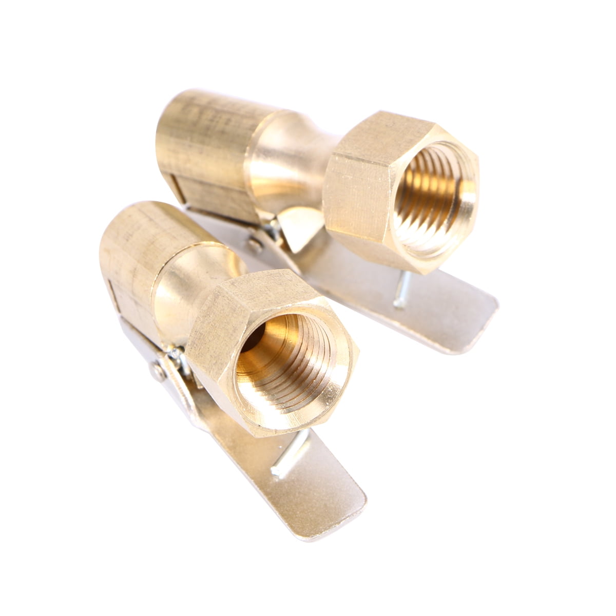 2pcs Straight Lock-On Air Chuck with Clip for Tire Inflator - Walmart.com