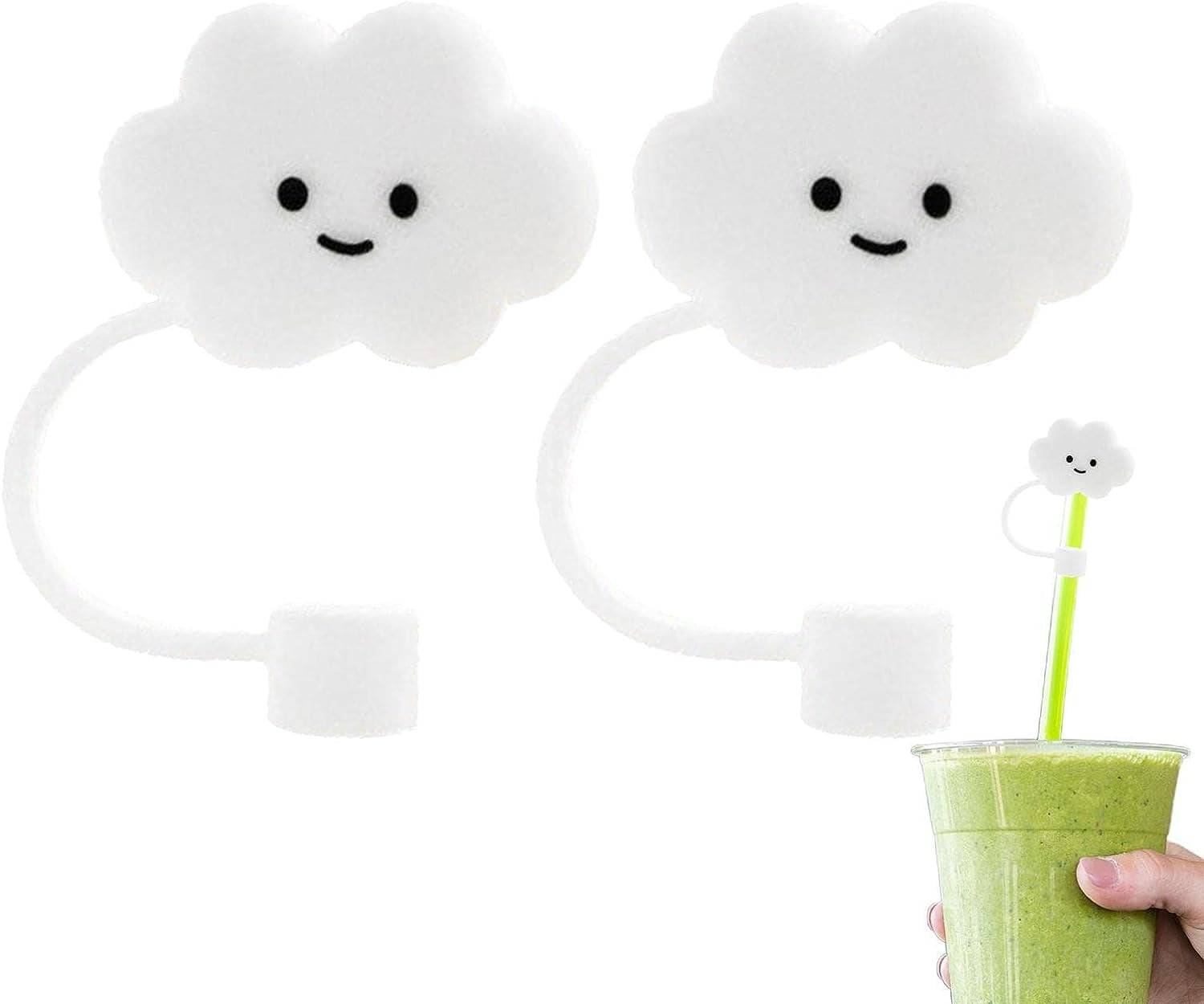 2pcs Straw Cover | Silicone Straw Tips | Straw | Cloud Shape Straw ...
