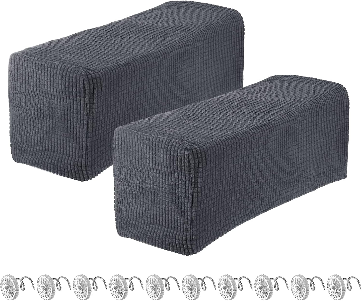 2pcs Stretch Armrest Covers for Chairs/Sofas, Couch Arm with Twist Pin ...