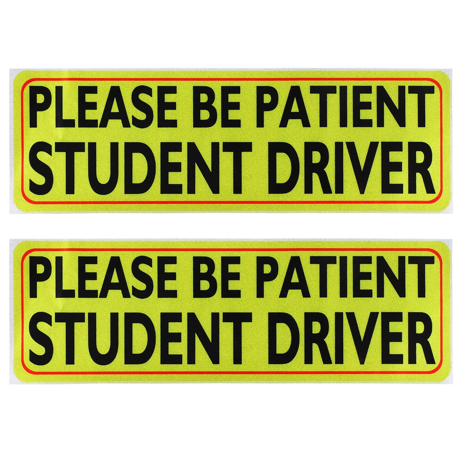 2pcs Student Driver Car Stickers Novice Practicing Driver Signs ...
